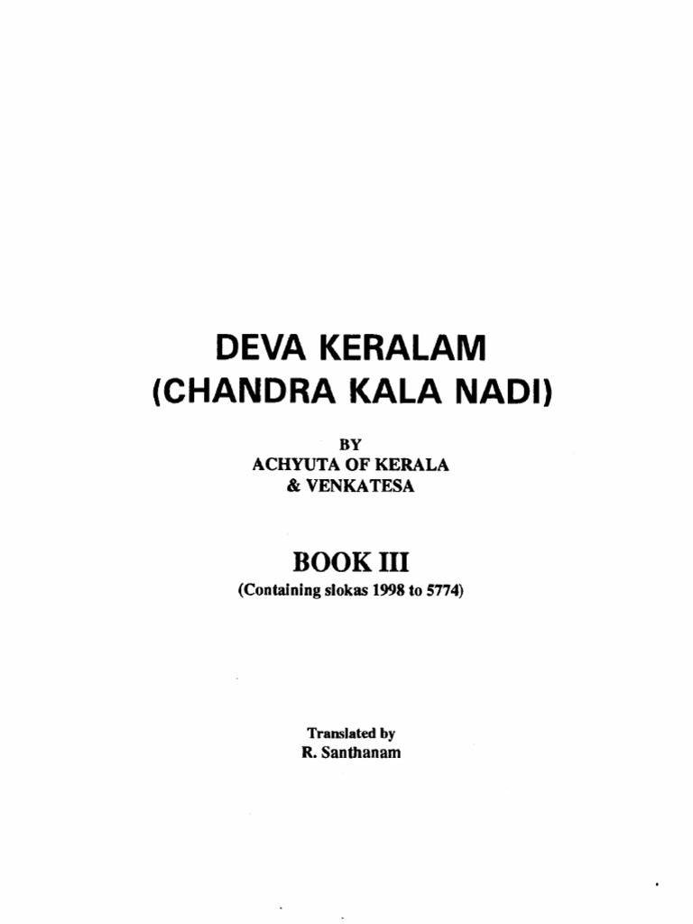 Deva Keralam - Chandra Kala Nadi | PDF | Planets In Astrology | Astrology