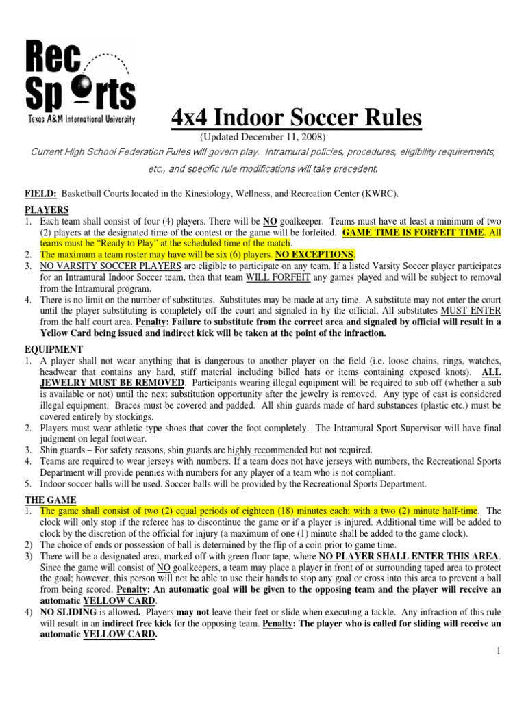 Les Tamiu | PDF | Association Football | Rules