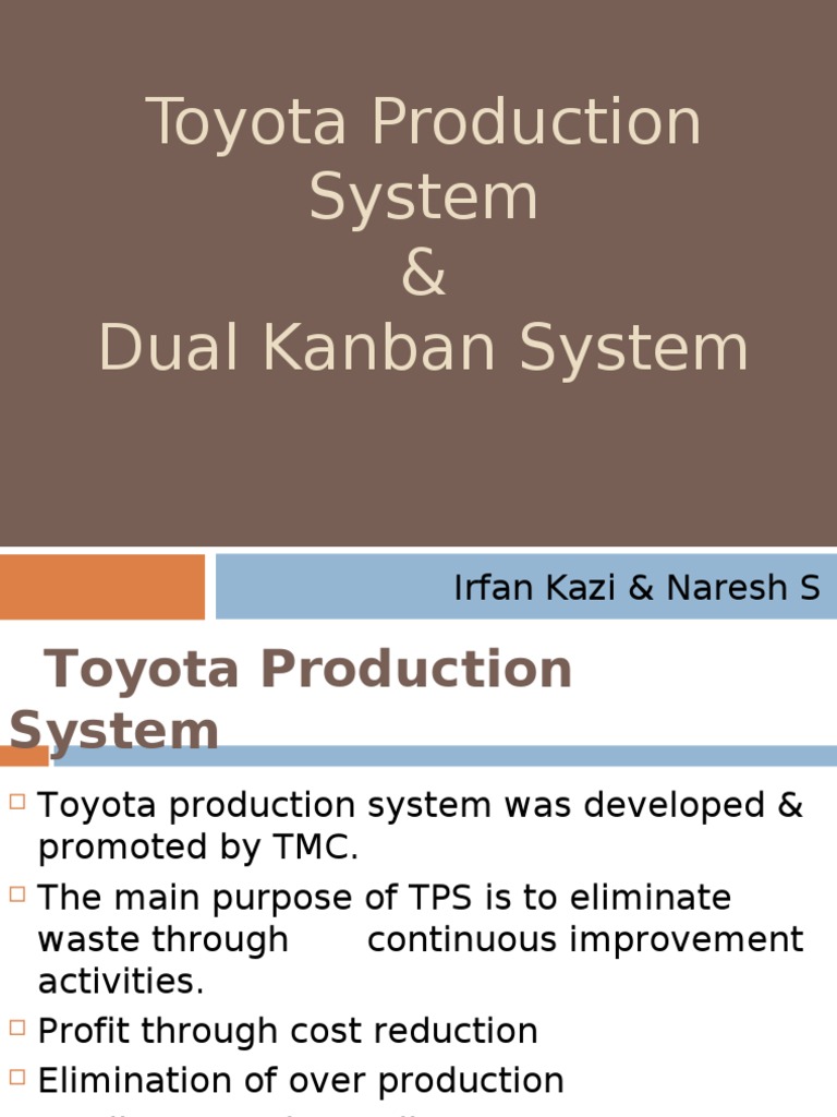 Toyota Production System | PDF | Lean Manufacturing | Systems Thinking