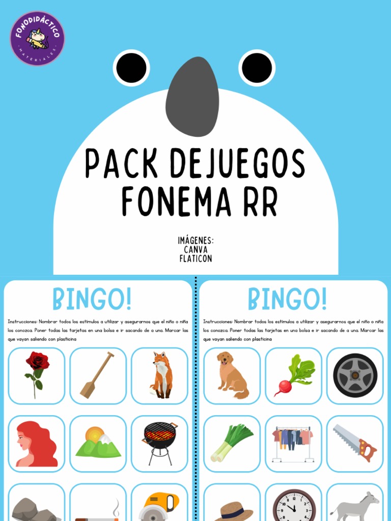 Pack de Juegos Fonema RR | PDF