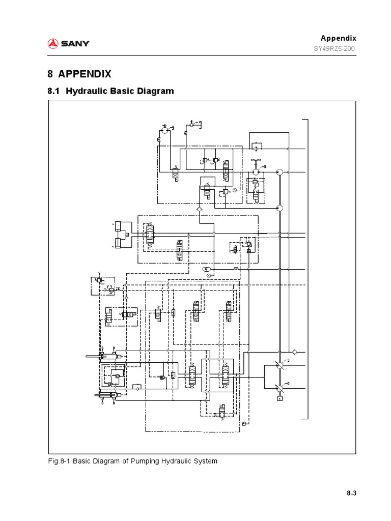 Hydraulic Diagram of SANY PUMP 56M | PDF | Pump | Piston