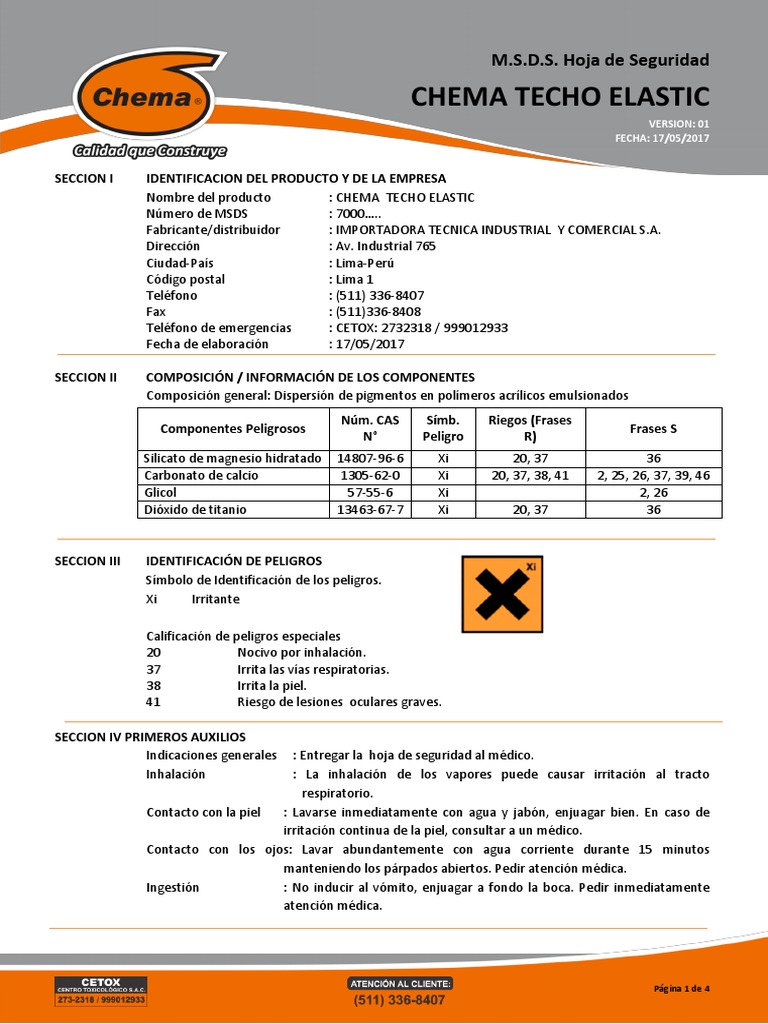 HS Chema Techo Elastic V01 | PDF | Agua | Residuos