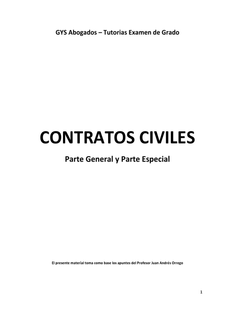 Contratos Civiles | PDF | Derecho civil (sistema legal) | Ley común