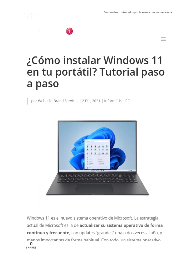 ¿Cómo Instalar Windows 11 en Tu Portátil - Tutorial Paso A Paso ...