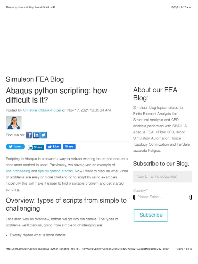 Abaqus Python Scripting: How Difficult Is It? | PDF | Finite Element ... Abaqus Python Scripting: How Difficult Is It? | PDF | Finite Element ...