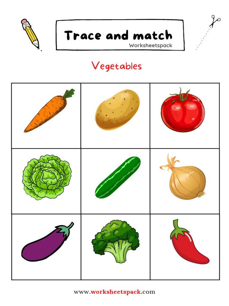 Vegetables Worksheet For Kindergarten PDF | PDF