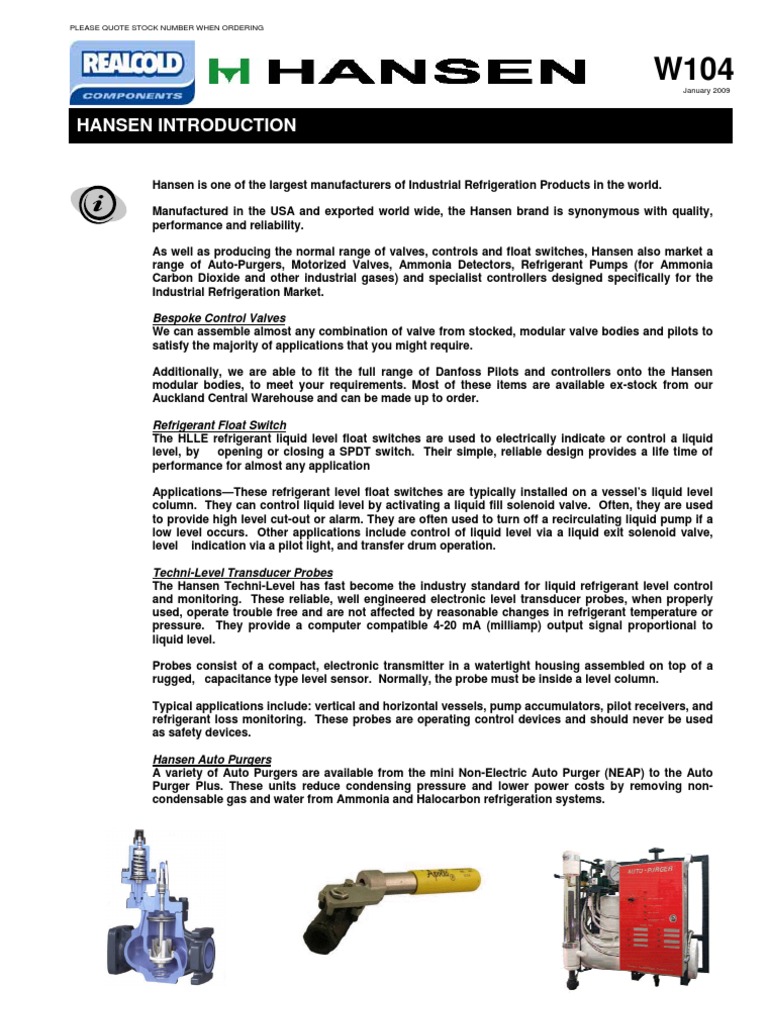 Hansen Introduction: Bespoke Control Valves | PDF | Valve | Pipe (Fluid ...