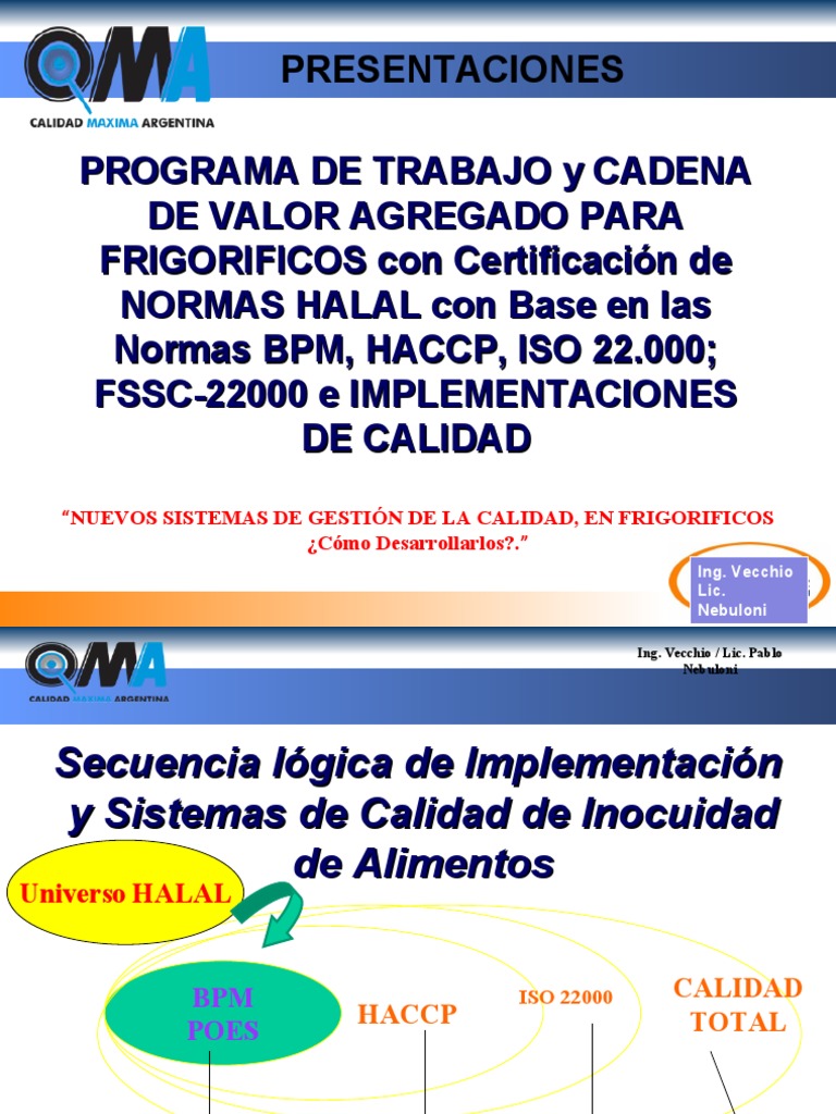Presentacion de QMA Normativa HALAL-Implementacion y Certificaciones | PDF | Análisis de Riesgo ...