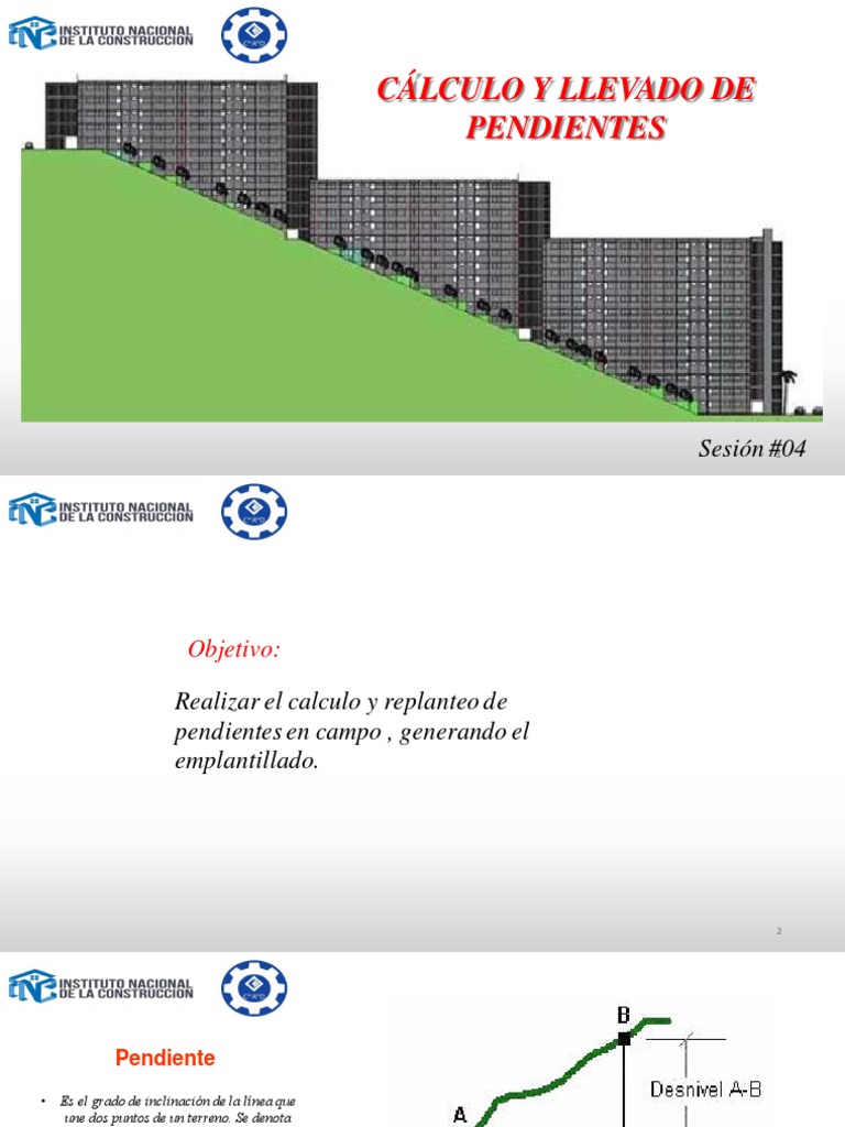 Sesión 04 - Calculo y Llevado de Pendientes | PDF