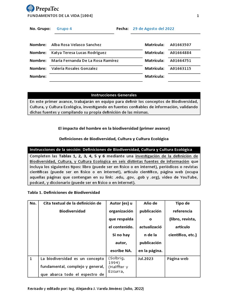 Act Eje 1-2 | PDF | Biodiversidad