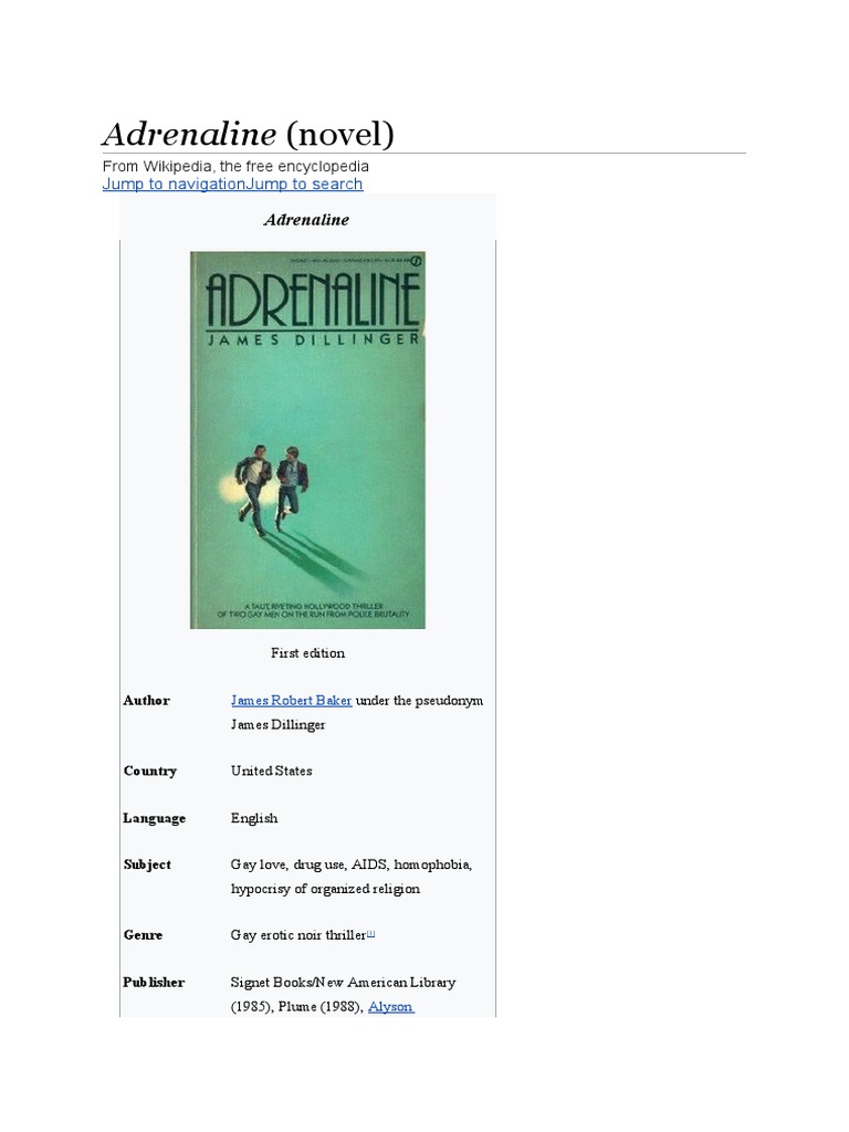 Adrenaline (Novel) | PDF