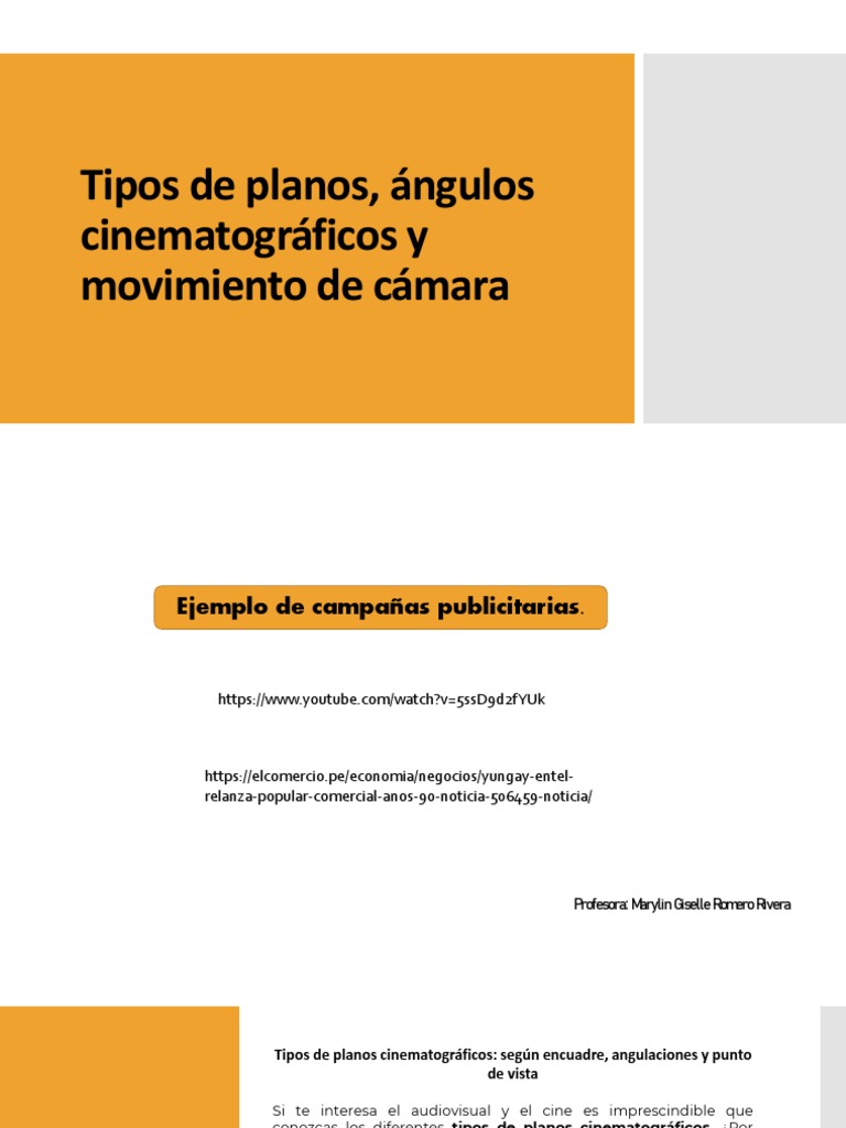 Tipos de Planos Cinematográficos | PDF | Martin Scorsese