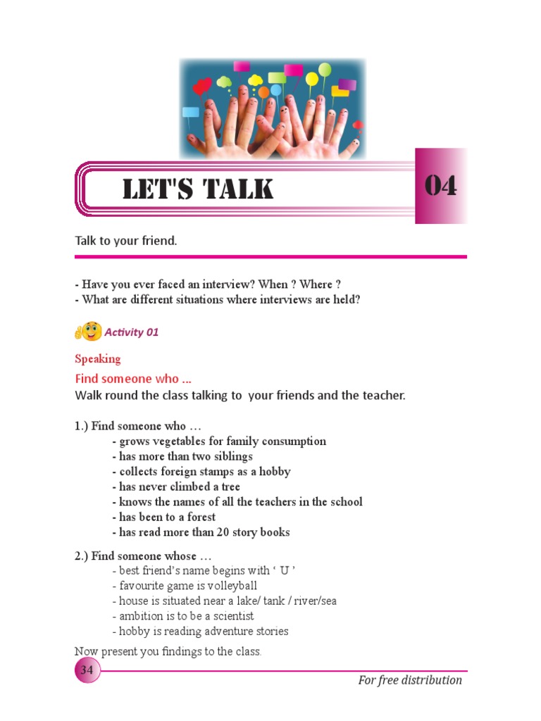 Unit 4 Lets Talk | PDF