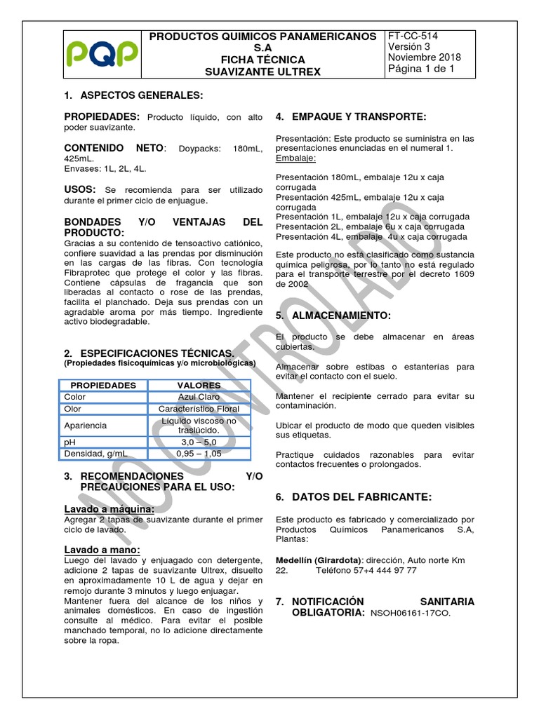 Hoja Seguridad Ultrex | PDF | Química