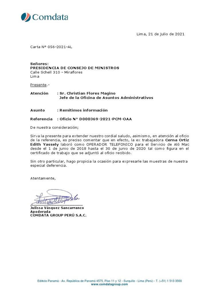 Rpta Comdata | PDF | Negocios