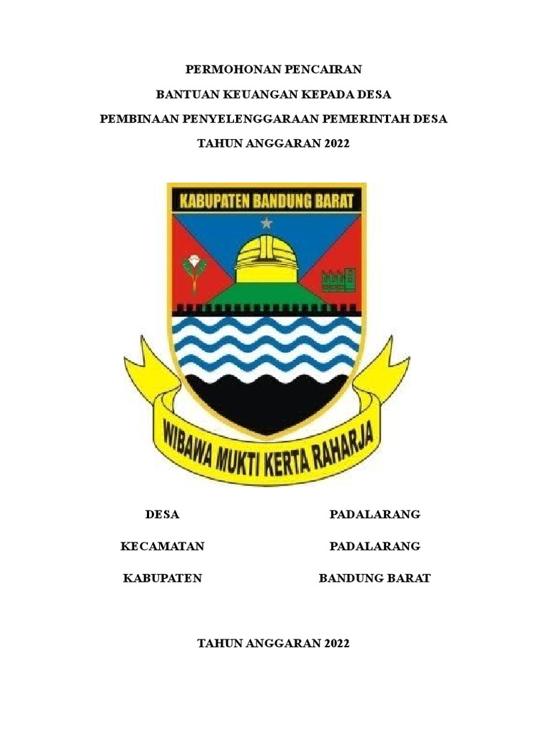 Format Pencairan Bankeu | PDF
