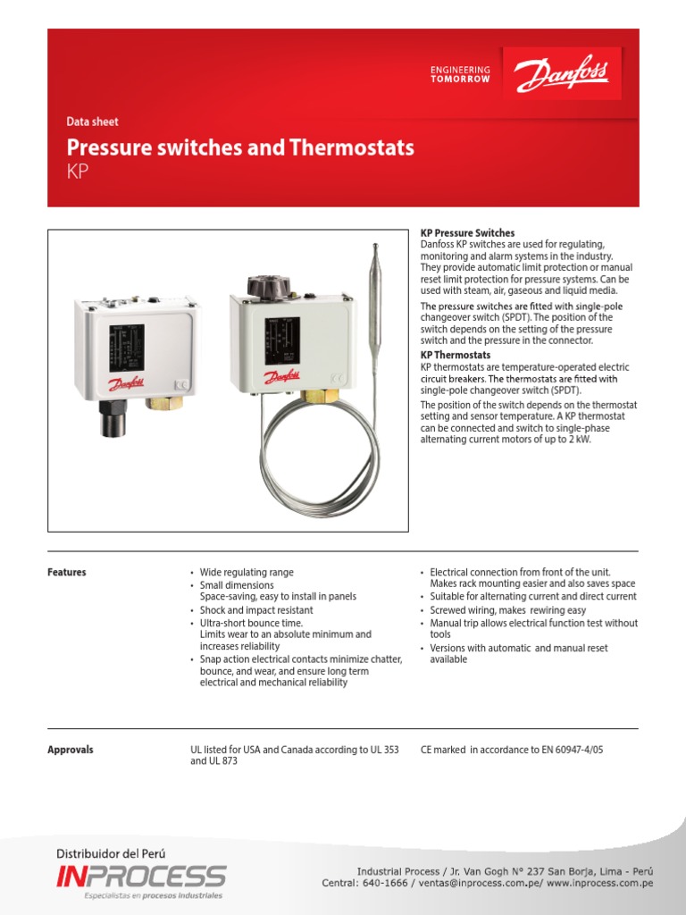 Danfoss KP | PDF | Switch | Electrical Connector