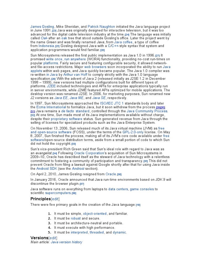 Java | Download Free PDF | Java (Programming Language) | Java Version ...