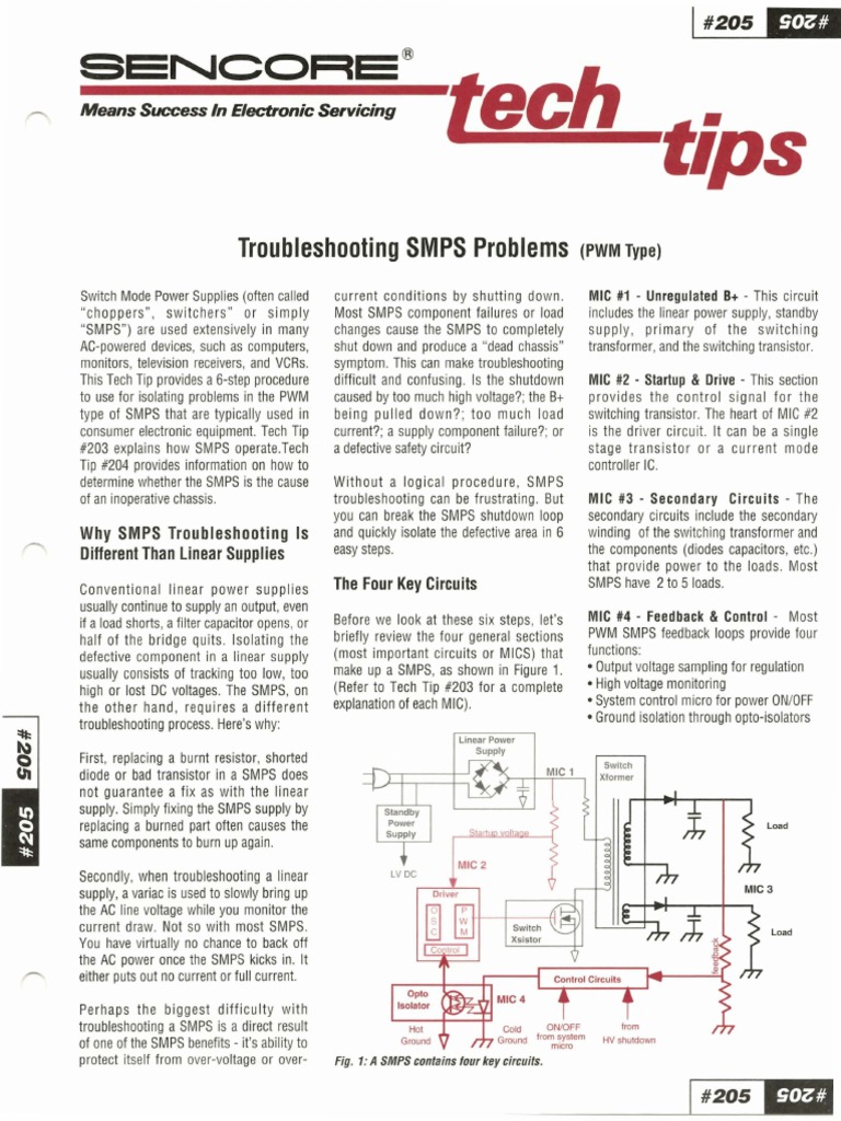 Troubleshooting SMPS Problems (PWM Type) | PDF | Power Supply | Electronic Oscillator