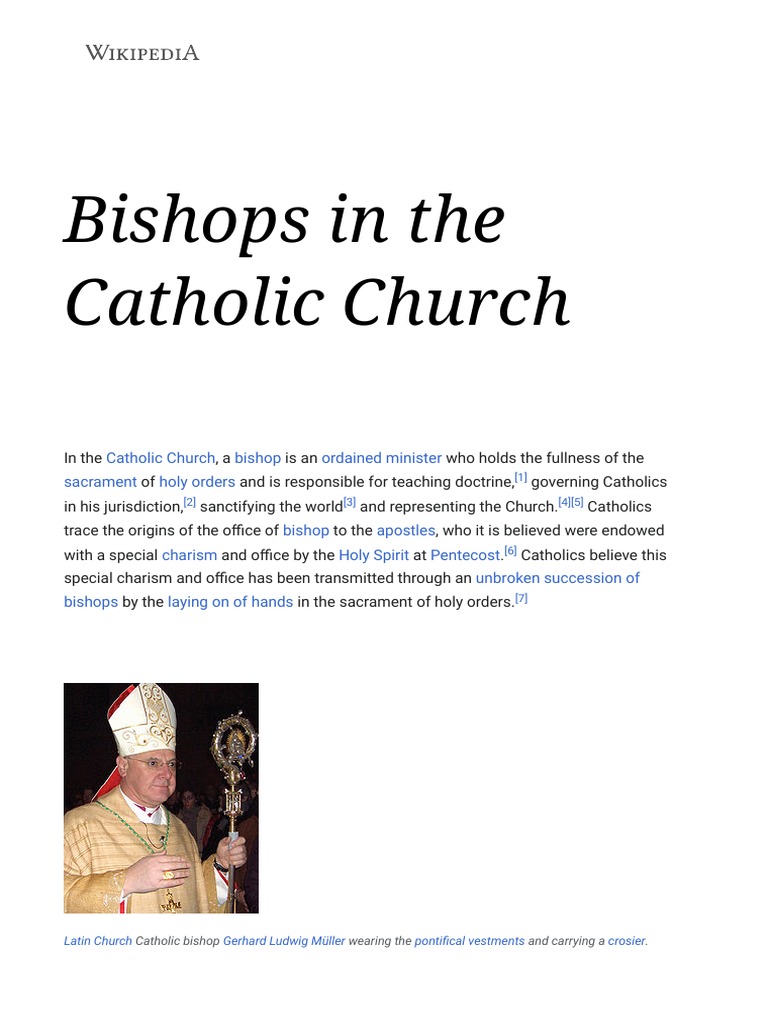 Understanding Catholic Bishops' Roles | PDF | Bishop | Catholic Church