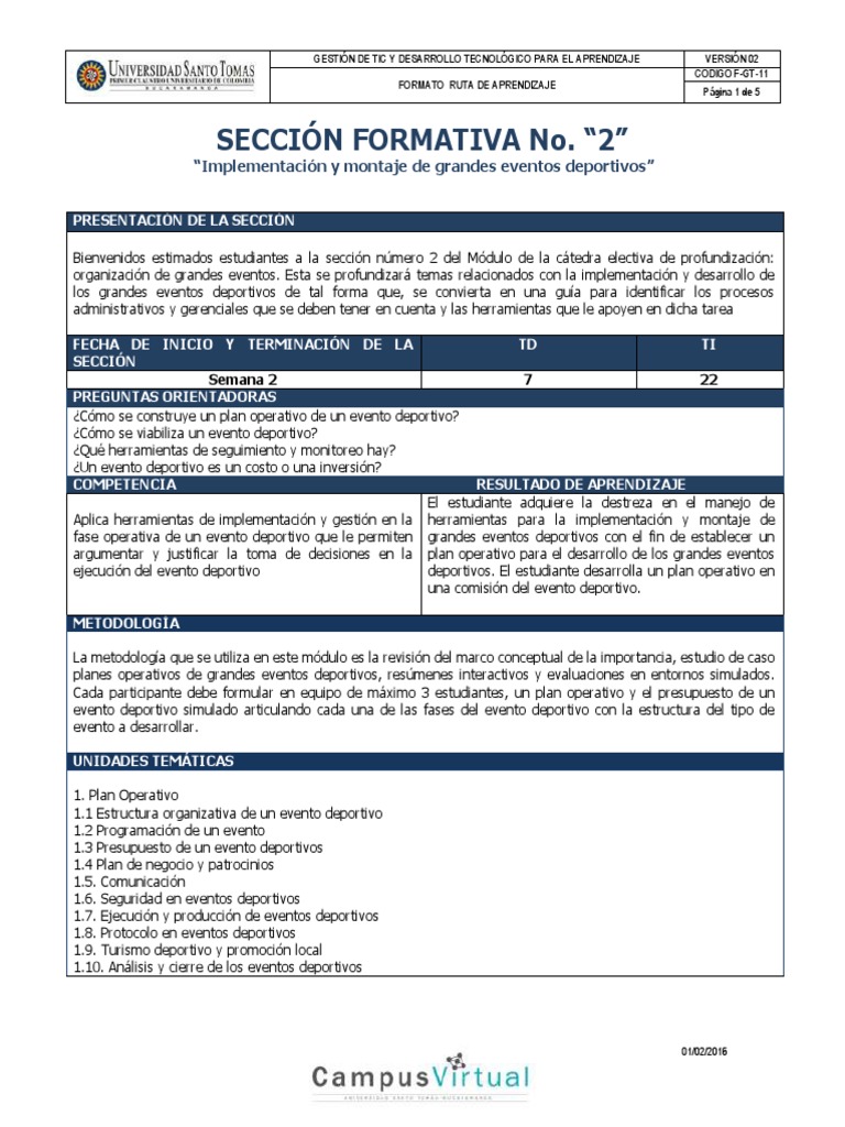 Ruta De Aprendizaje Sección 2 Pdf Cognición Aprendizaje