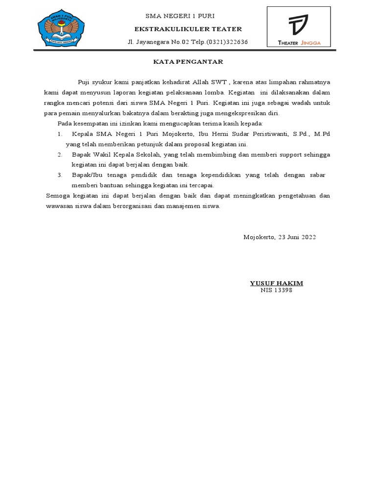 FORMAT PROPOSAL Lomba Teater | PDF