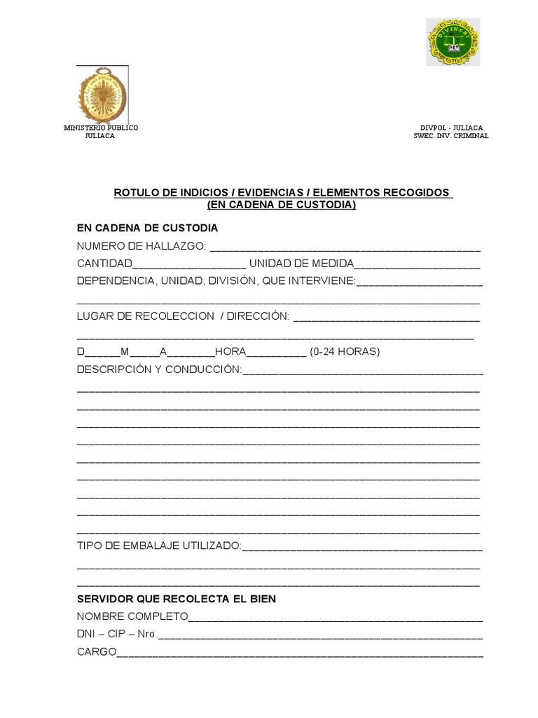 Acta de Indicios y Evidencias | PDF | Finanzas y dinero
