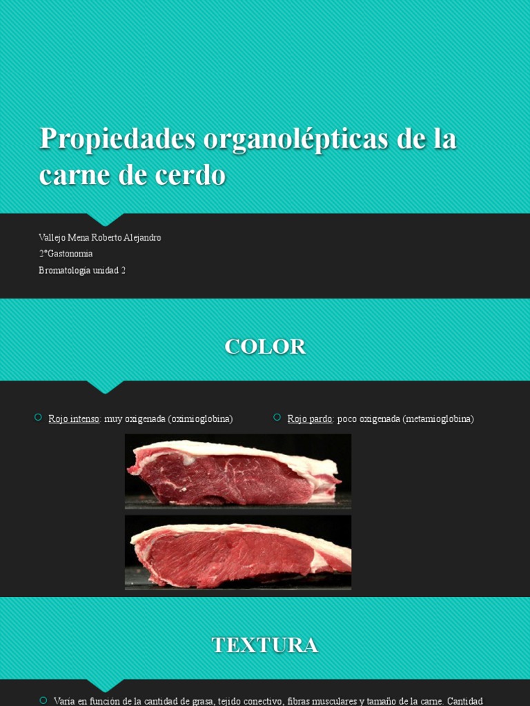Propiedades Organolépticas de La Carne de Cerdo | PDF