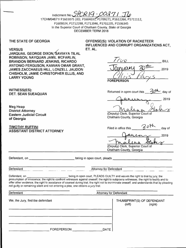 Robinson RICO Indictment | PDF | Law | Grand Jury