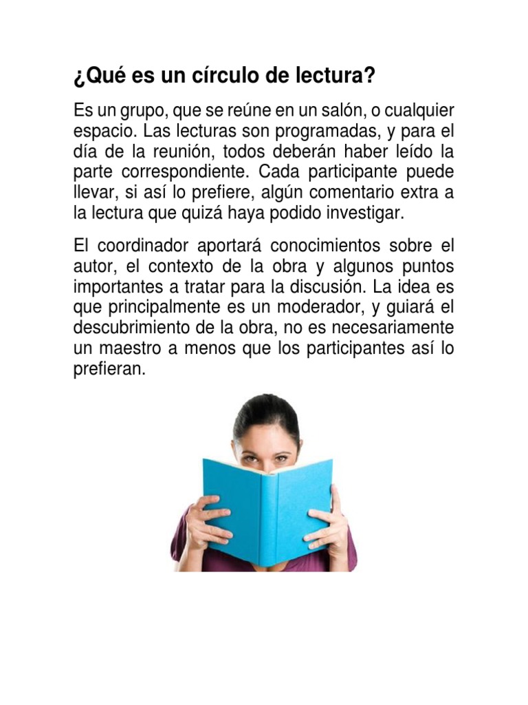 Qué Es Un Círculo de Lectura | PDF | Cognición | Ciencia cognitiva
