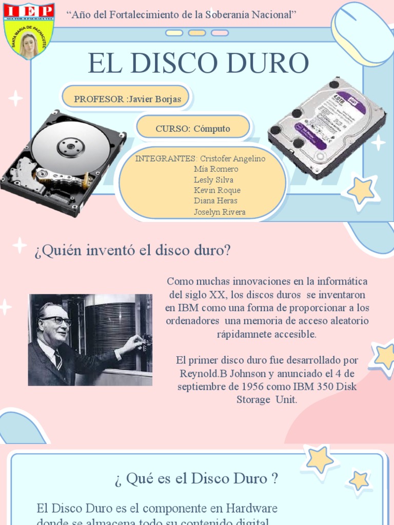 Historia y Función del Disco Duro | PDF | Disco duro | Almacenamiento ...