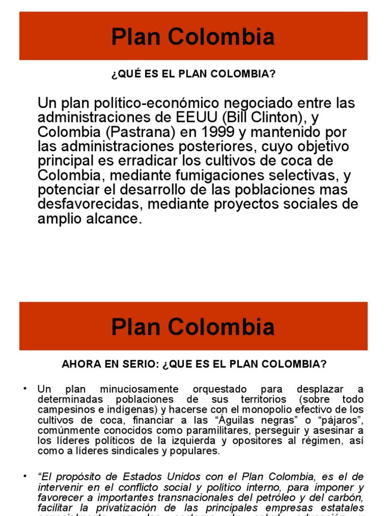 Plan Colombia | PDF | Colombia | Los Estados Unidos
