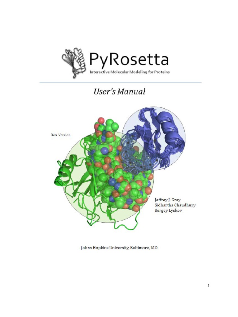 PyRosetta Manual | PDF | Protein Structure | Translation (Biology)