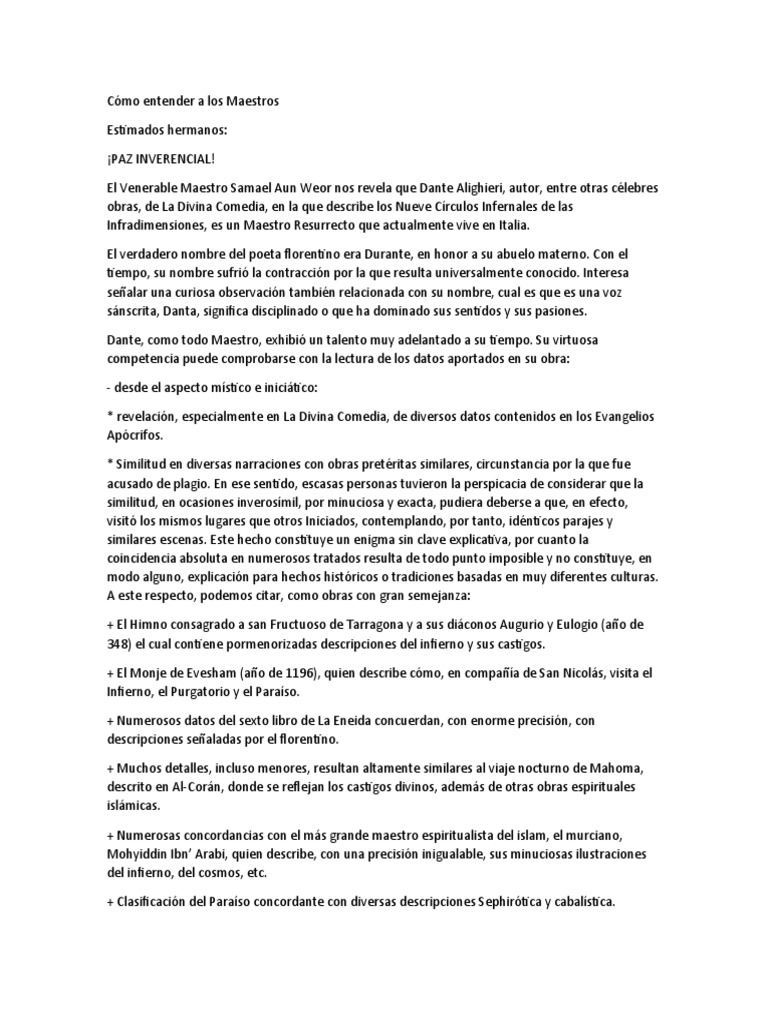 Paz Inverencial | PDF | Divina Comedia | Dante Alighieri
