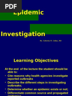 Outbreak Investigation Ppt Outbreak Epidemiology