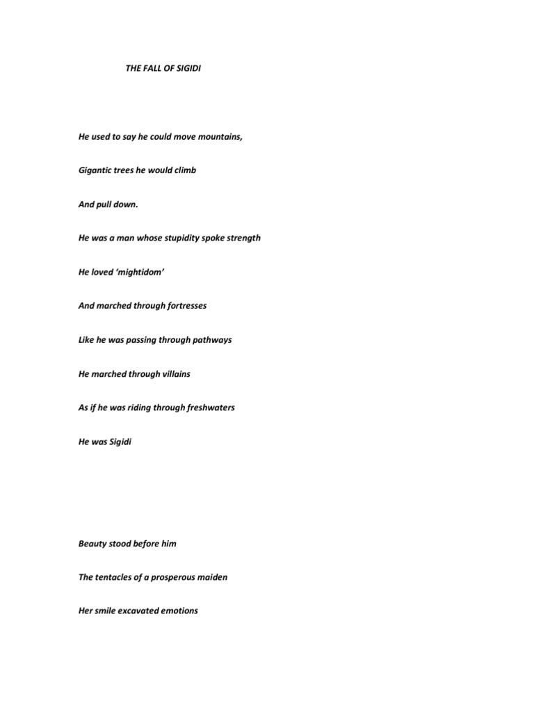 The Fall of Sigidi | PDF