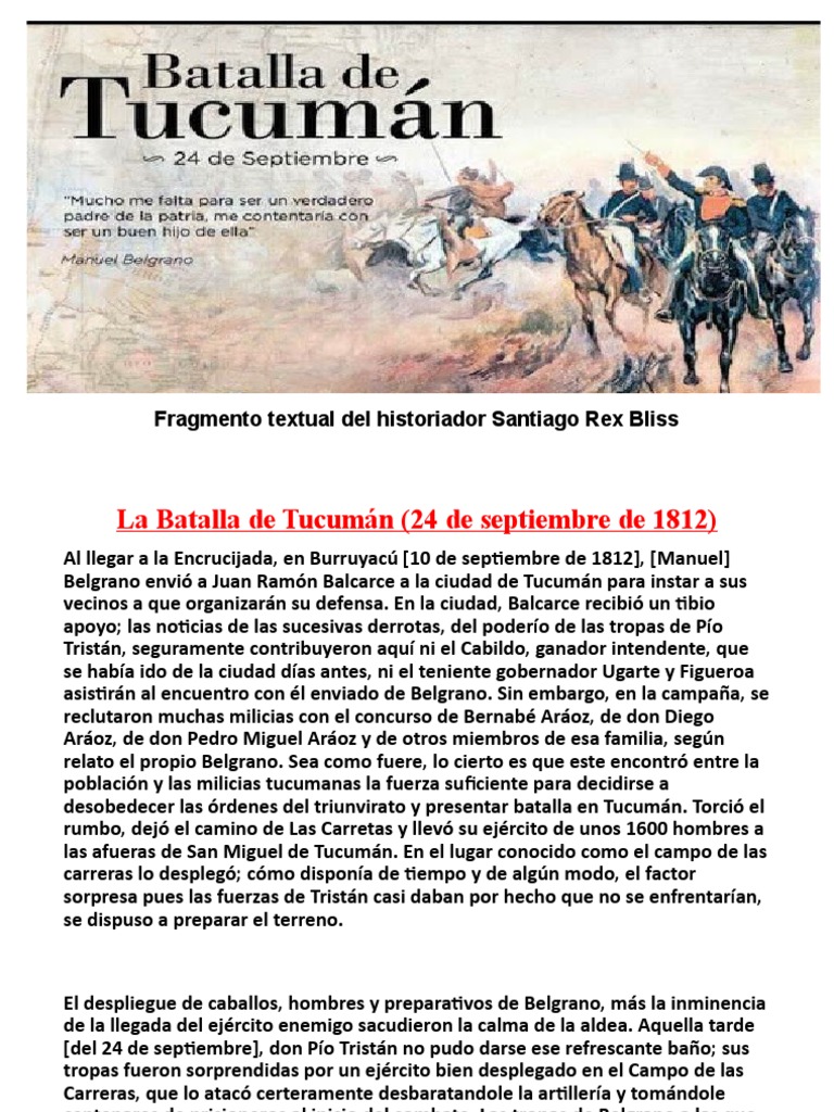 Batalla de Tucumán | PDF | Guerra | Batallas