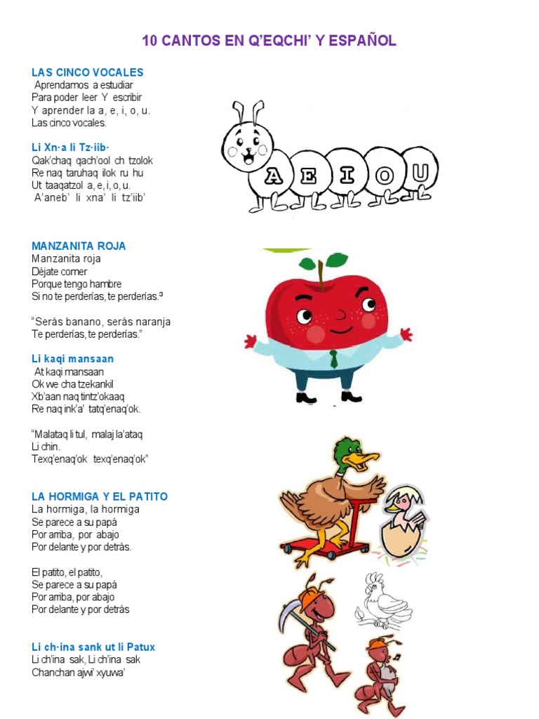 10 CANTOS EN Qeqchi | PDF