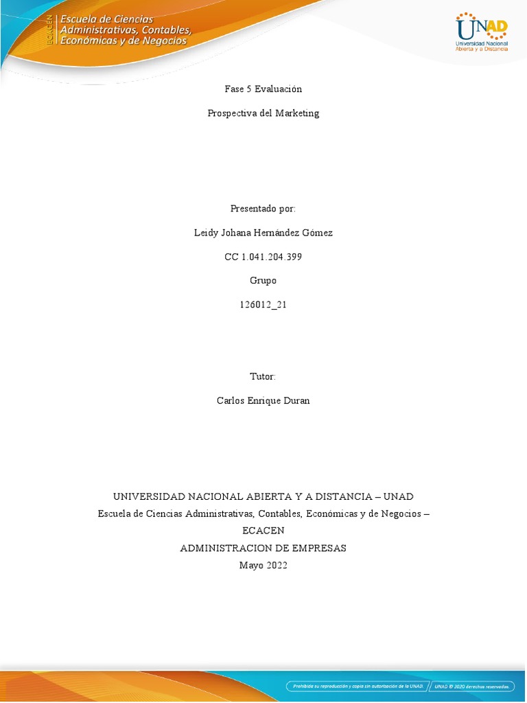 Fase 5 Evaluacion | PDF | Marketing | Calidad (comercial)