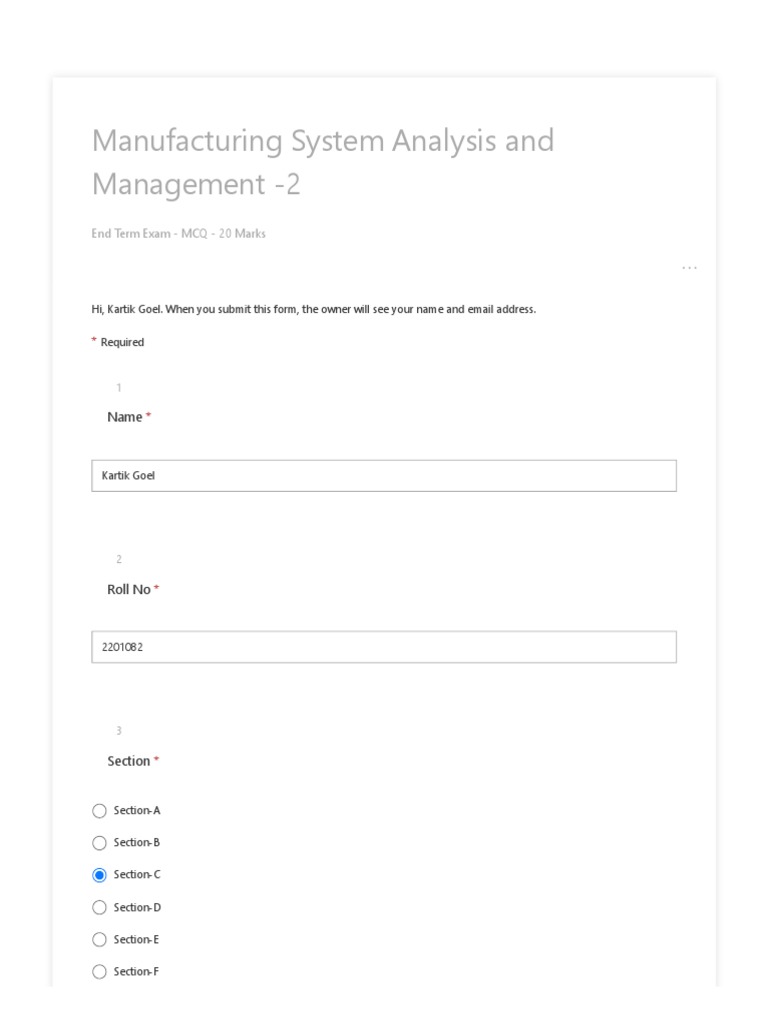 Manufacturing System Analysis Exam MCQs | PDF | Inventory | Computer ...