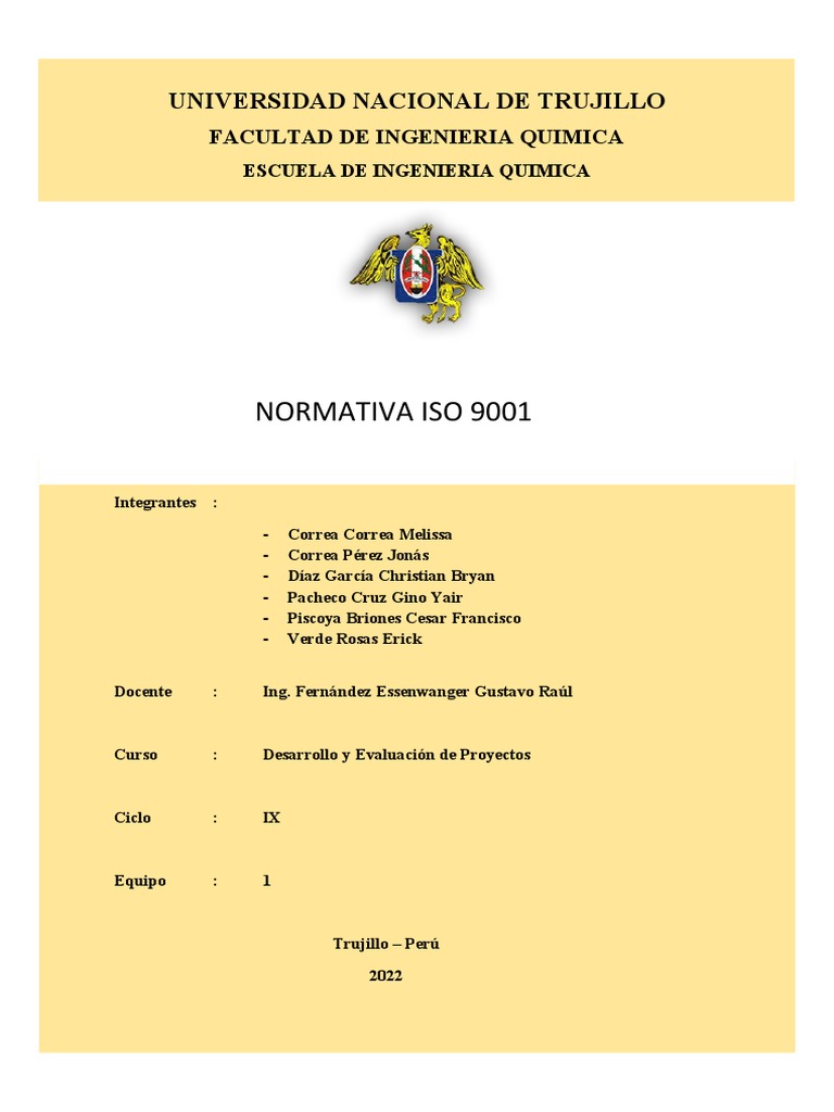 G1 - Normativa Iso 9001 | PDF | Iso 9000 | Calidad (comercial)