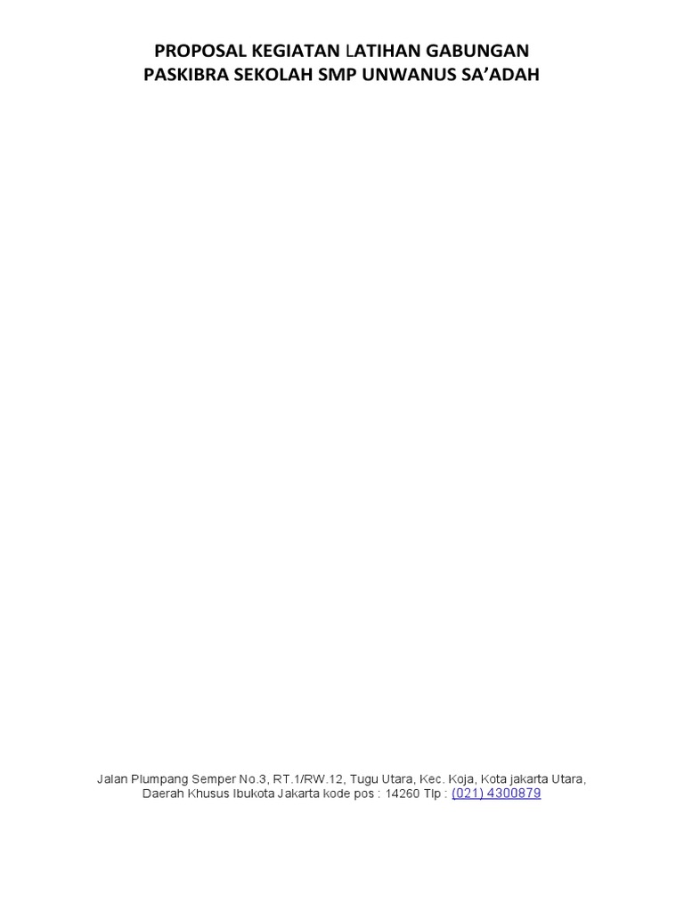 Proposal Latihan Gabungan | PDF