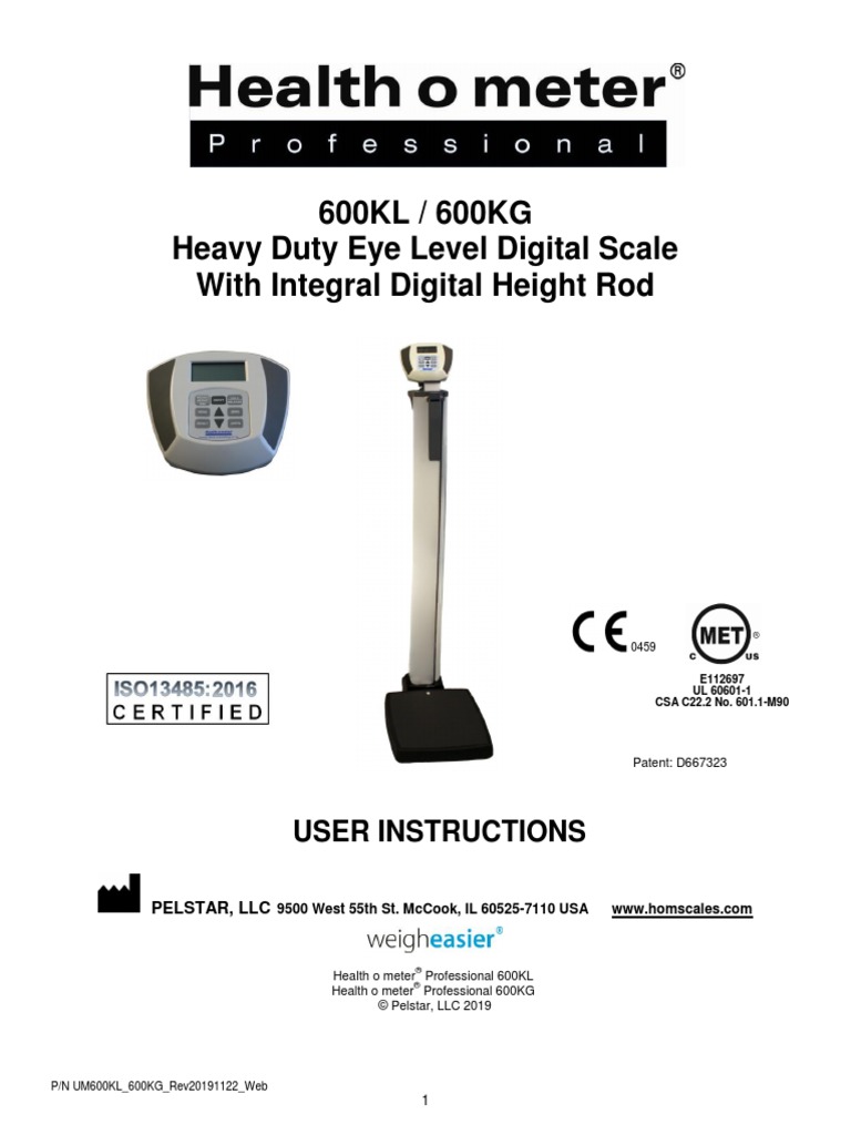 600KL - Om | PDF | Weight | Calibration