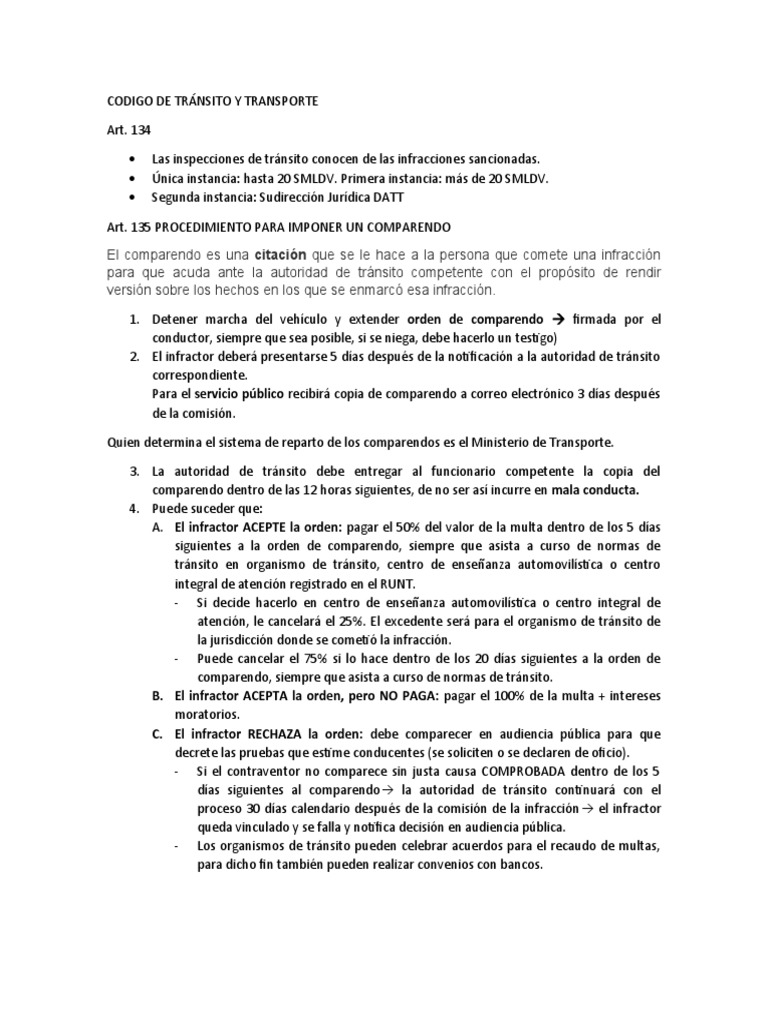 Codigo de Tránsito y Transporte | PDF | Multa (pena) | Justicia
