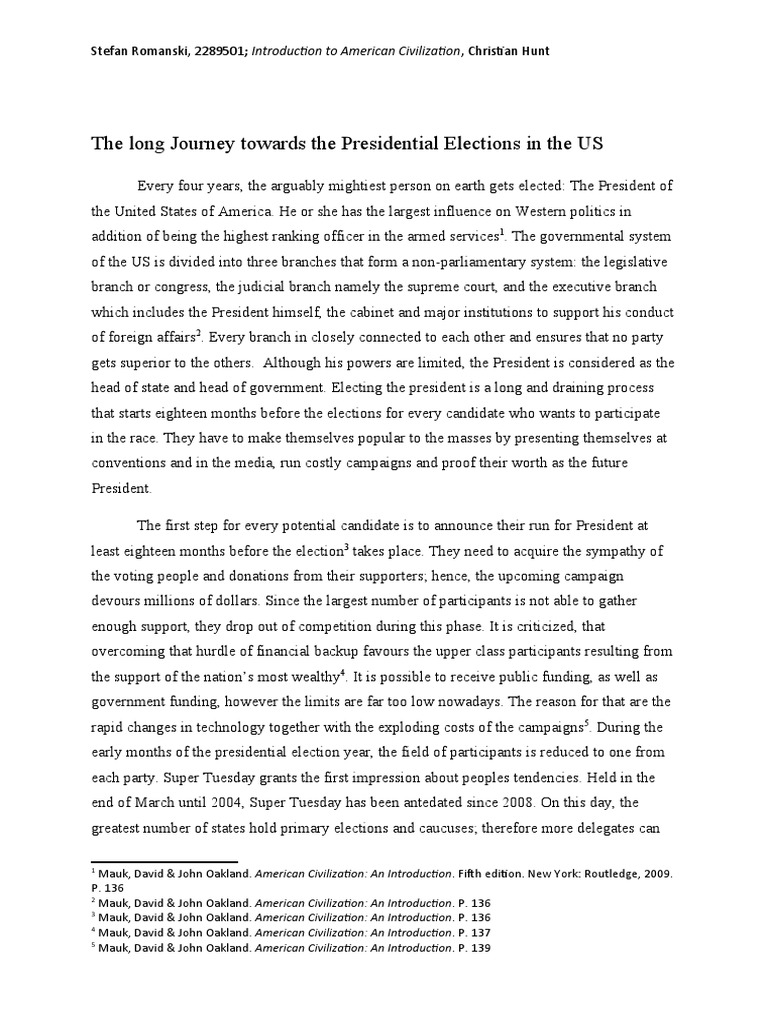 Presidential Elections In The Us Pdf
