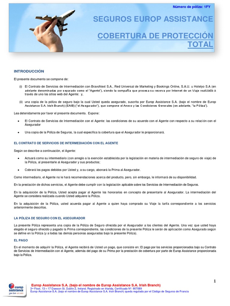 Es Total Protection 1fy + Covid | PDF | Póliza de seguros | Seguro