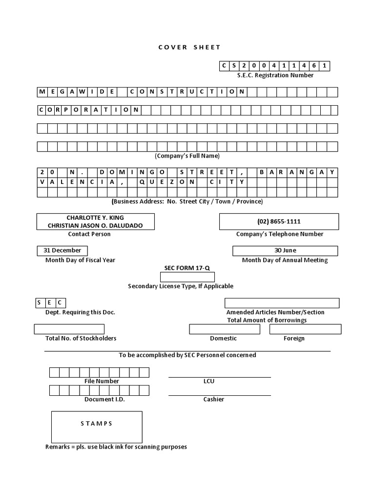 Megawide Construction Corporation - SEC Form 17-Q 2Q2022 - 2022 08 12 ...