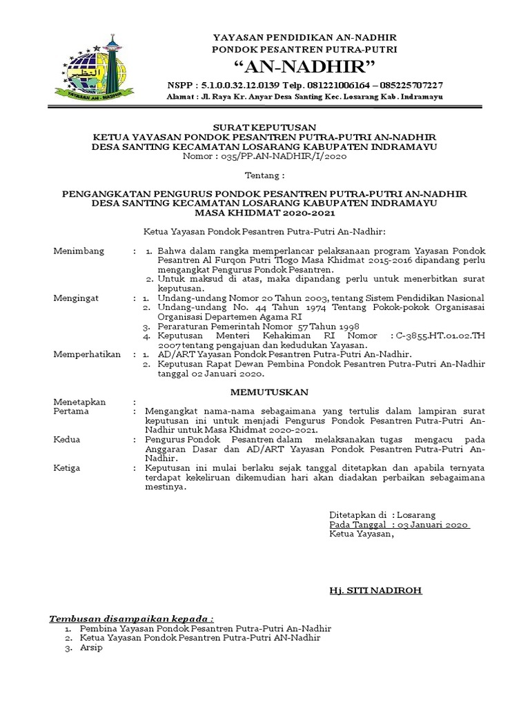 SK Pondok | PDF | Karier & Perkembangan | Pengembangan Diri