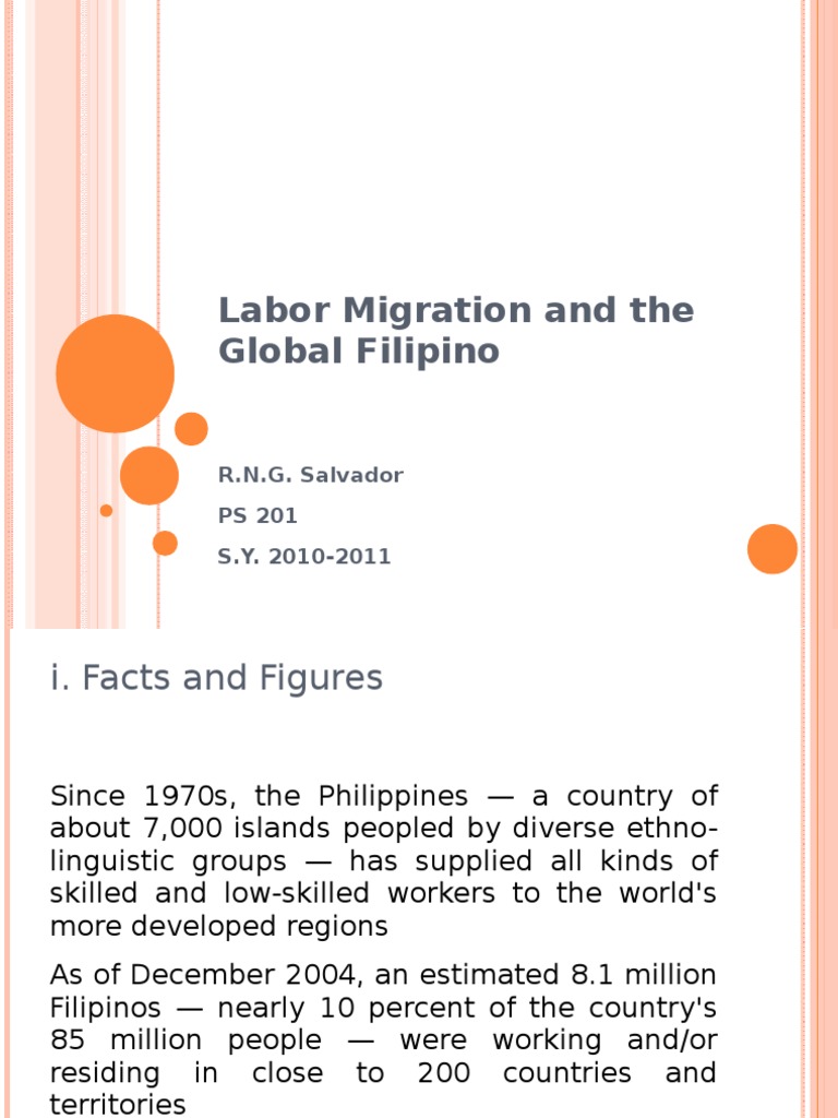 Labor Migration Trends in the Philippines | PDF | Migrant Worker ...