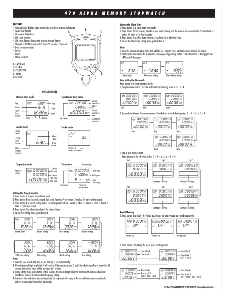 Setting a stopwatch and alarm | PDF | Timer | Computer Engineering